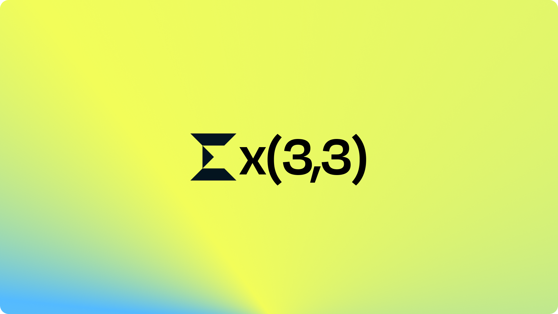 What is x(3,3)? | Docs